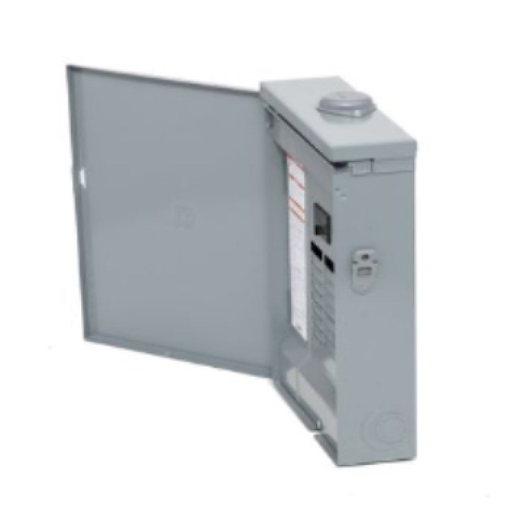 Centro carga SQUARE D de 100A, 1 fase, 3 hilos, 12 polos, NEMA 3R, barra tierra y enchufe neutro ...