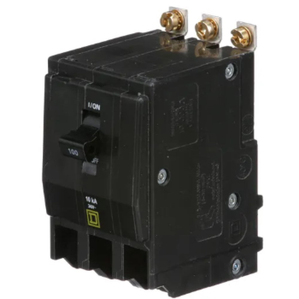 Interruptor termomagnetico QOB, 3 polos, 100A, 10kA, 120-240V, atornillable, color negro ...