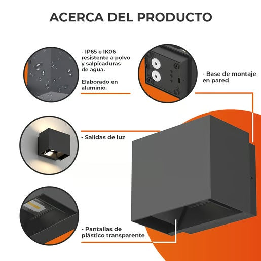 Arbotante LED Exterior 10W 3000K IP65 | Tecnolite Pirqa – Lumi Material ...