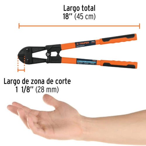Cortapernos profesional de 18 pulgadas, con mangos ergonomicos, TRUPER ...