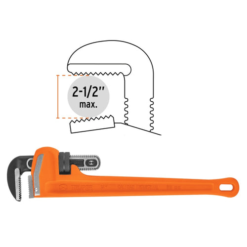 Llave stilson de 24 pulgadas, cuerpo robusto de hierro ductil, TRUPER ...