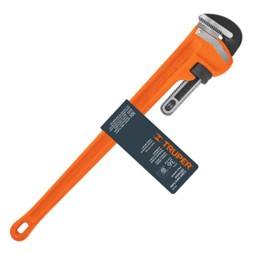 Llave stilson de 36 pulgadas, cuerpo robusto de hierro ductil, TRUPER. – Lumi Material Electrico