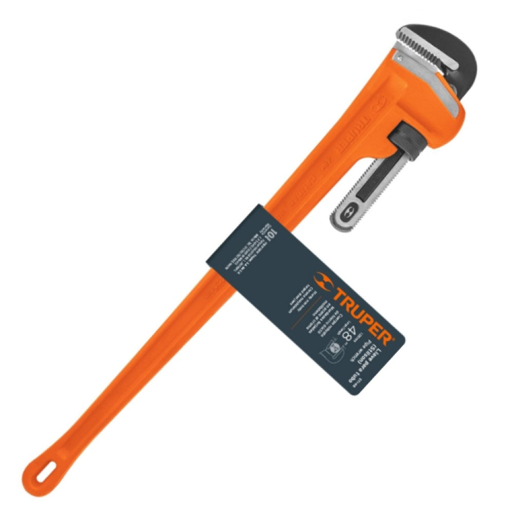 Llave stilson de 48 pulgadas, cuerpo robusto de hierro ductil, TRUPER ...