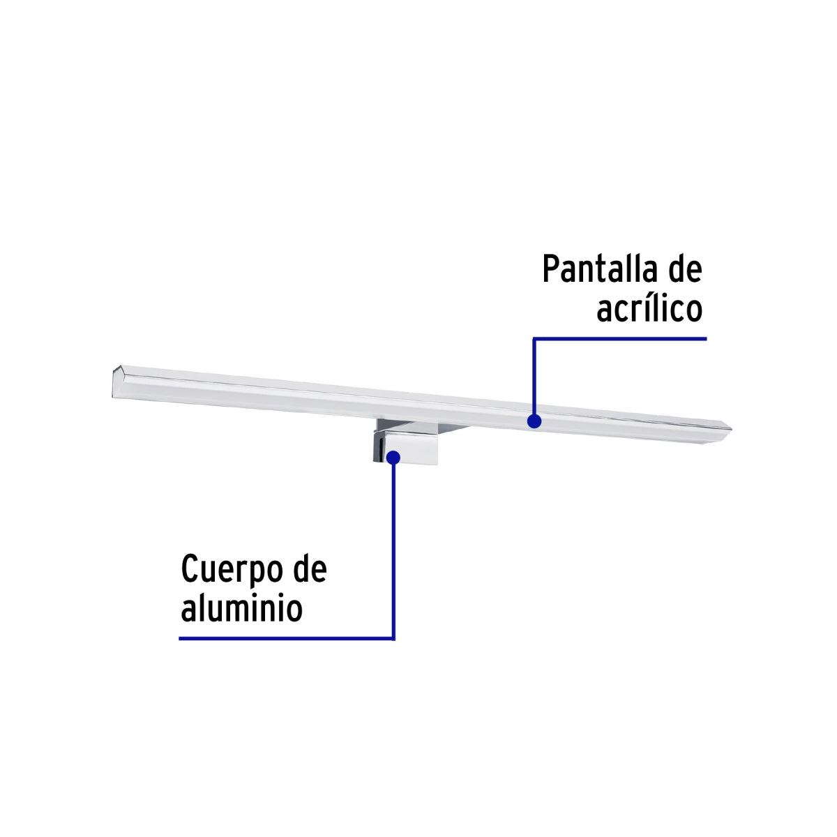 Arbotante LED decorativo tipo barra de baño de 10 W 46347 Voltek ...
