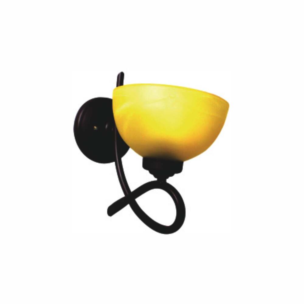 Arbotante modelo 1000 1 luz base chocolate con pantalla amarilla marca ...