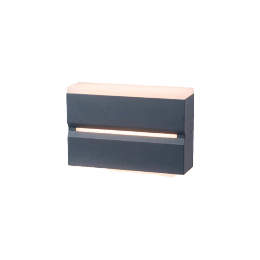 Arbotante LED Rectangular 12W Negro | Jach Luz Calida Exterior – Lumi ...