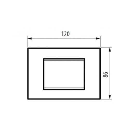 Placa rectangular color blanco de 3 módulos, modelo lna4803bit, marca ...