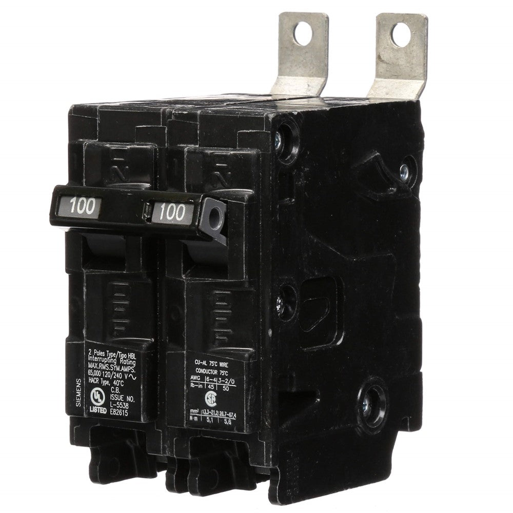 Interruptor automatico atornillable serie BL, 2 polos, 220V, 2x100A ...