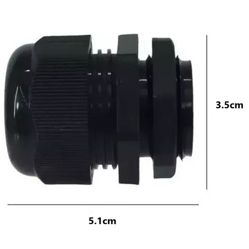 Conector glandula pared gruesa de 3/4 pulgada, modelo 9590720, color negro. – Lumi Material ...