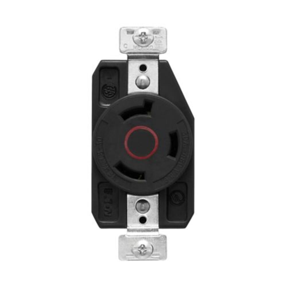 Receptaculo sencillo 30 A 480 V media vuelta en color negro – Lumi ...