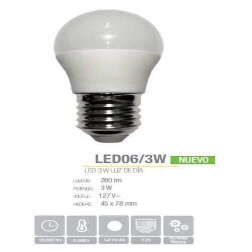 Foco LED 3w Marca Geopower – Lumi Material Electrico