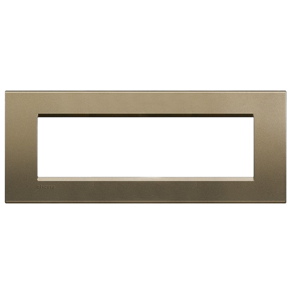 Placa rectangular para 7 modulos, living & light, color titanio ...