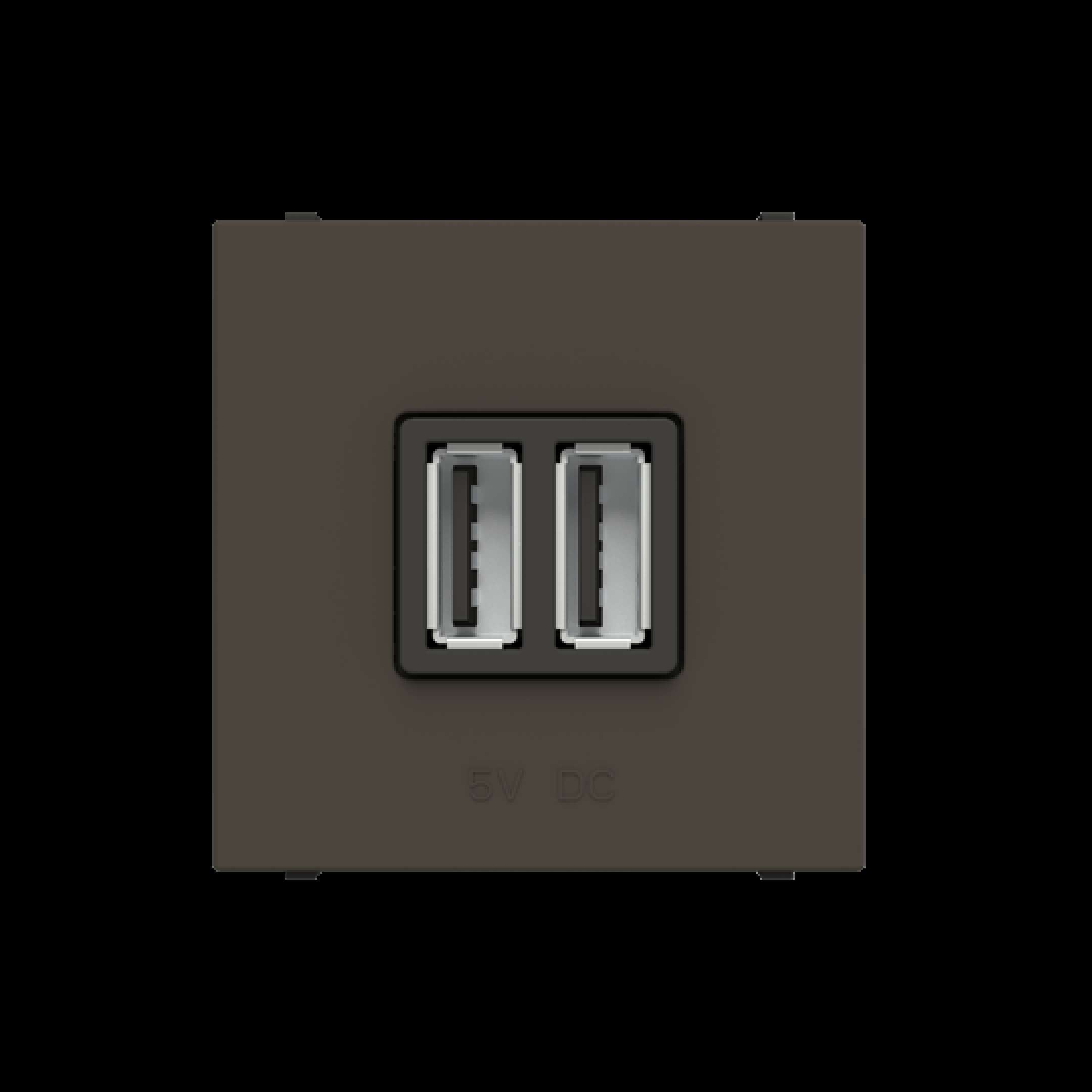 TOMA DE CARGADOR ESTEVEZ ZENIT USB 2 MÓDULOS ANTRACITA – Lumi Material Electrico