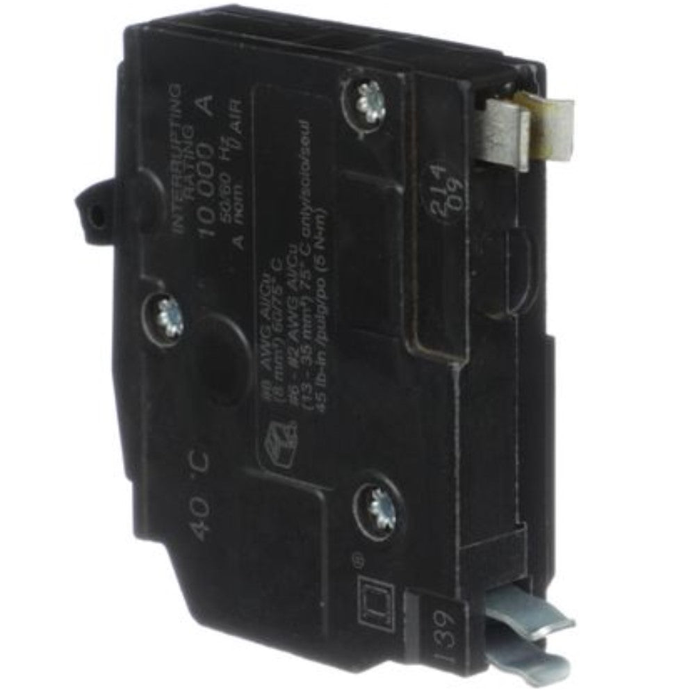 Interruptor termomagnetico mini, 1 polo, 70A, 10kA, 120-240V, enchufable, color negro, SCHNEIDER ...