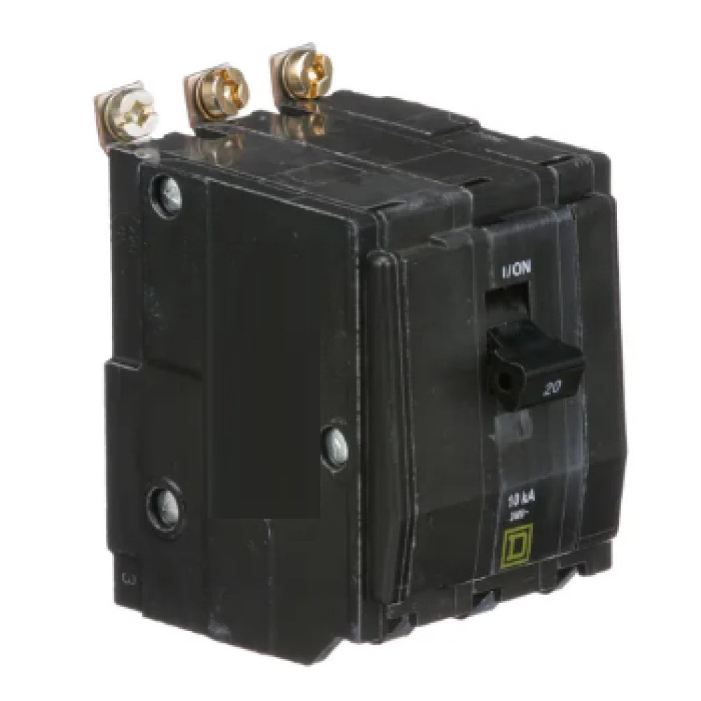 Interruptor termomagnetico QOB, 3 polos, 20A, 10kA, 120-240V, atornillable, color negro ...