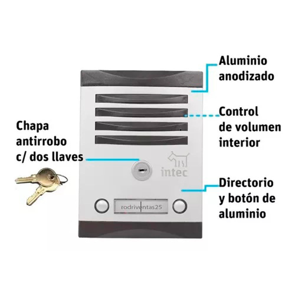 Kit Videoportero C/telecamara Empotrar – Lumi Material Electrico