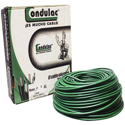Cable de cobre forrado, calibre 8 CONDULAC, unipolar, color verde ...