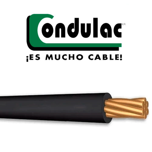 Cable de cobre forrado, calibre 10 CONDULAC, unipolar, color negro ...